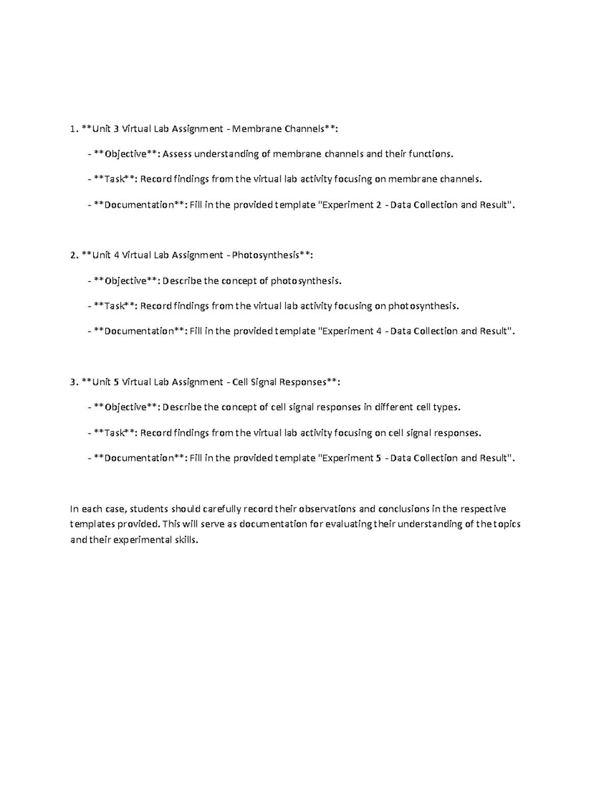 Unit 6 - Unit 3 Virtual Lab Assignment - Membrane Channels: Objective ...