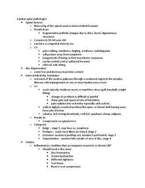 Things to know wrist and hand pathologies - Studocu