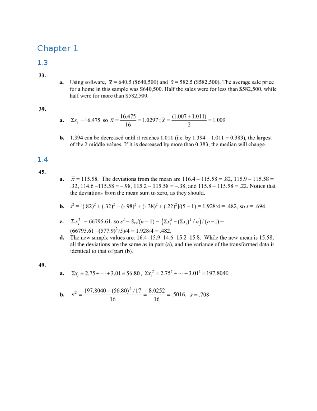 STA3032H-HW01-Solutions - STA 3032 - Chapter - Studocu