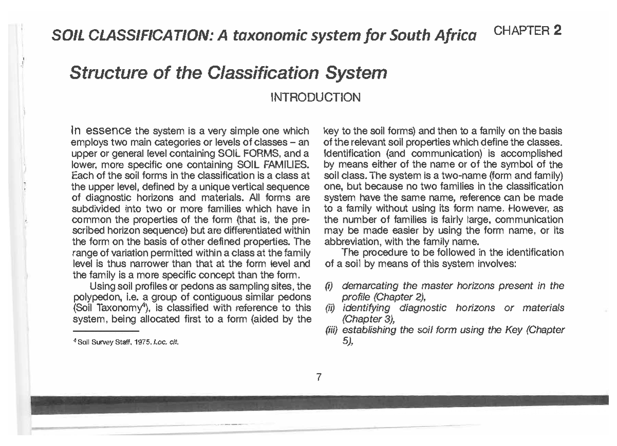 Structure OF THE SA Classification System - CHAPTER 2 Structure of the ...