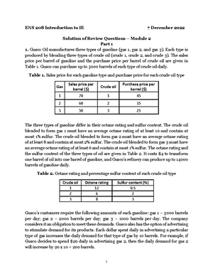 ENS208 Module 1 Review Questions Solutions - ENS 208 Introduction to IE ...