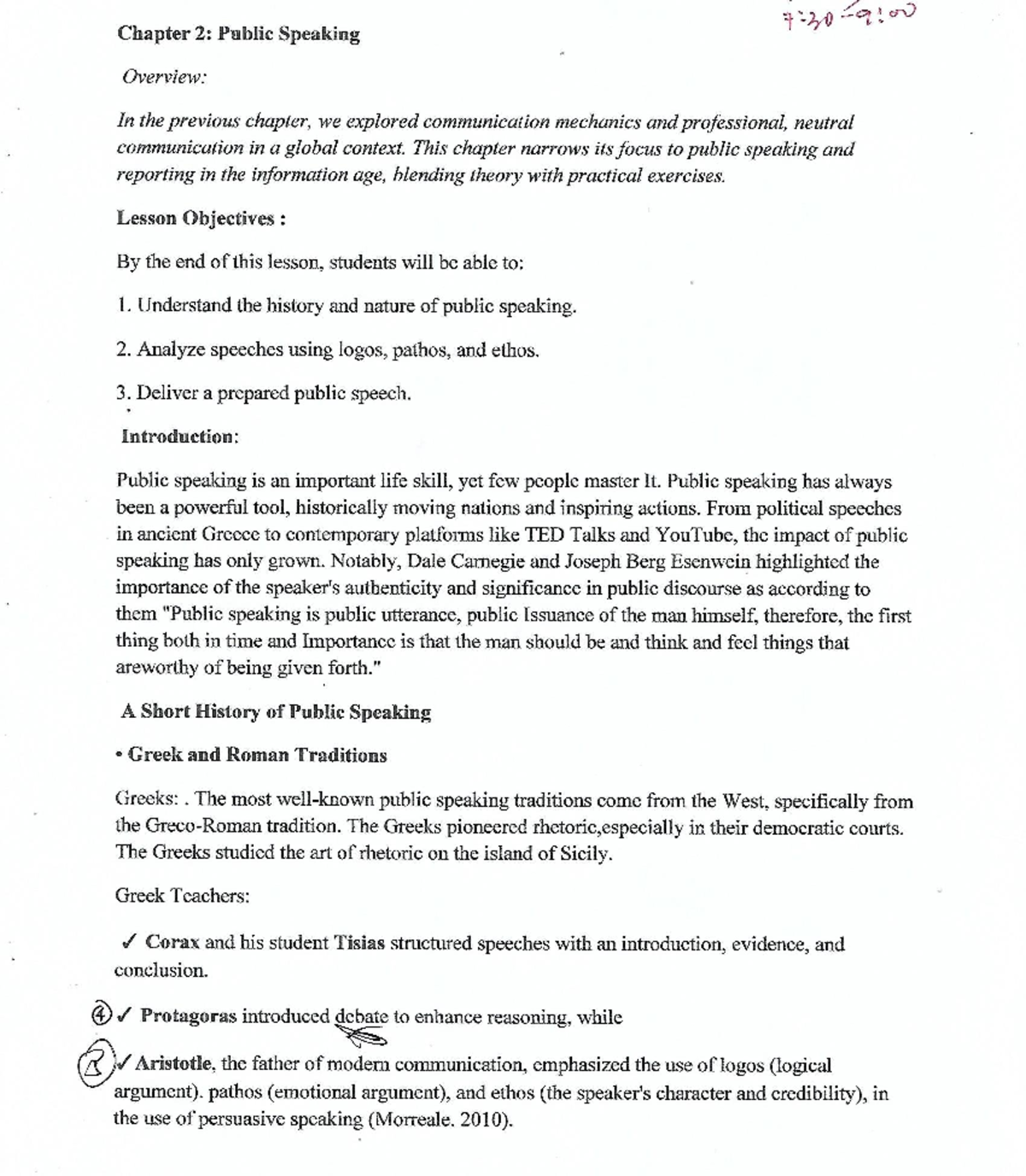 Scan history of public speaking - Chapter 2: Public Speaking Overview ...