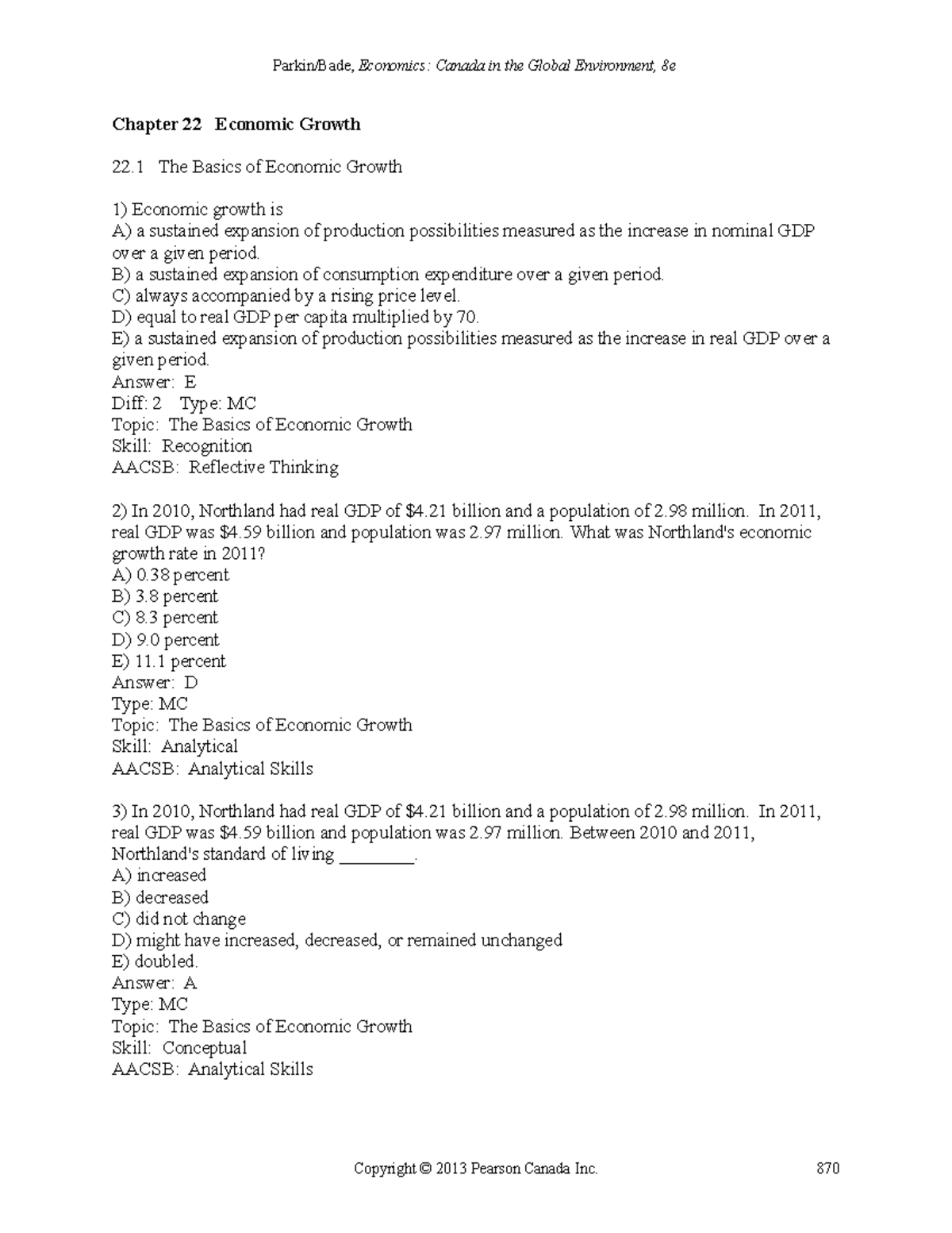 Parkin 8e TIF ch22 - notesz - Chapter 22 Economic Growth 22 The Basics ...