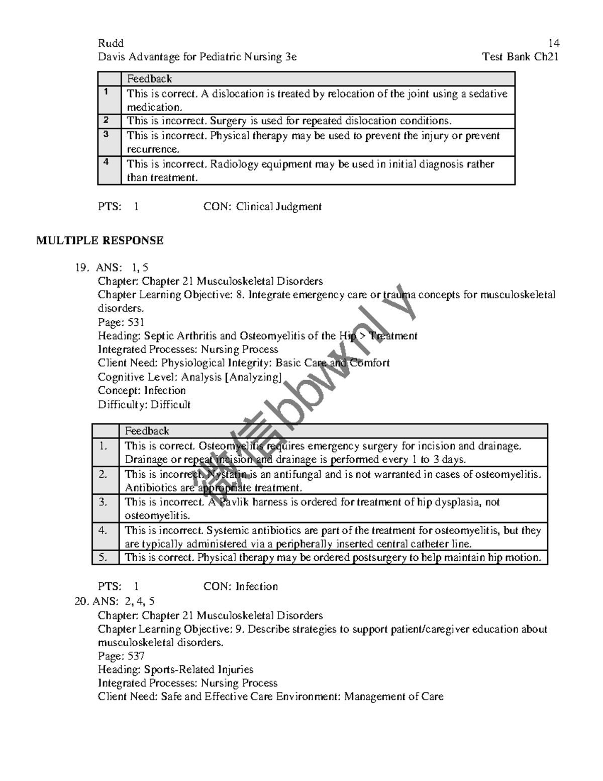 Test bank pediatric nursing critical components of nursing care 3rd ...