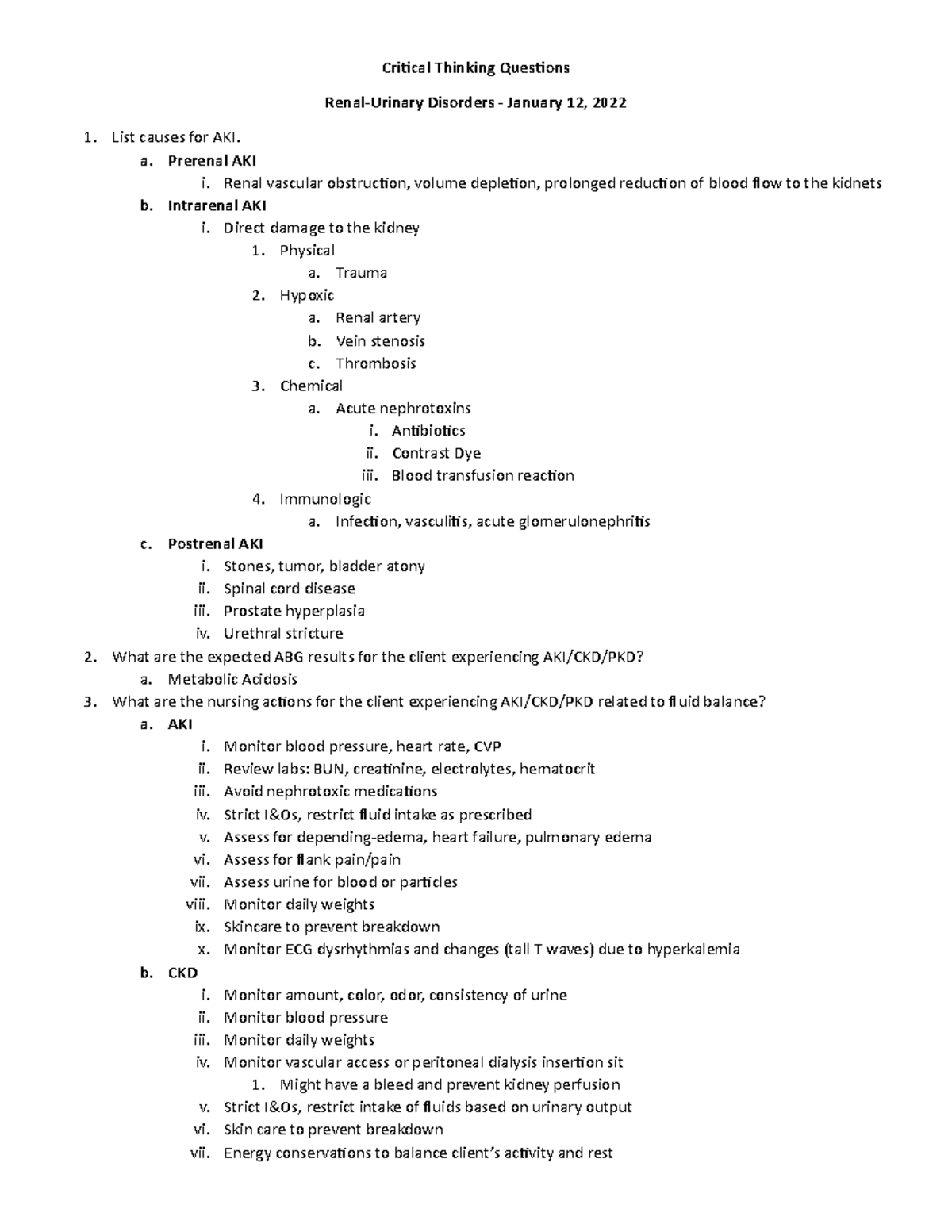 Transitions Course Condensed Notes and Study Guide - Critical Thinking ...