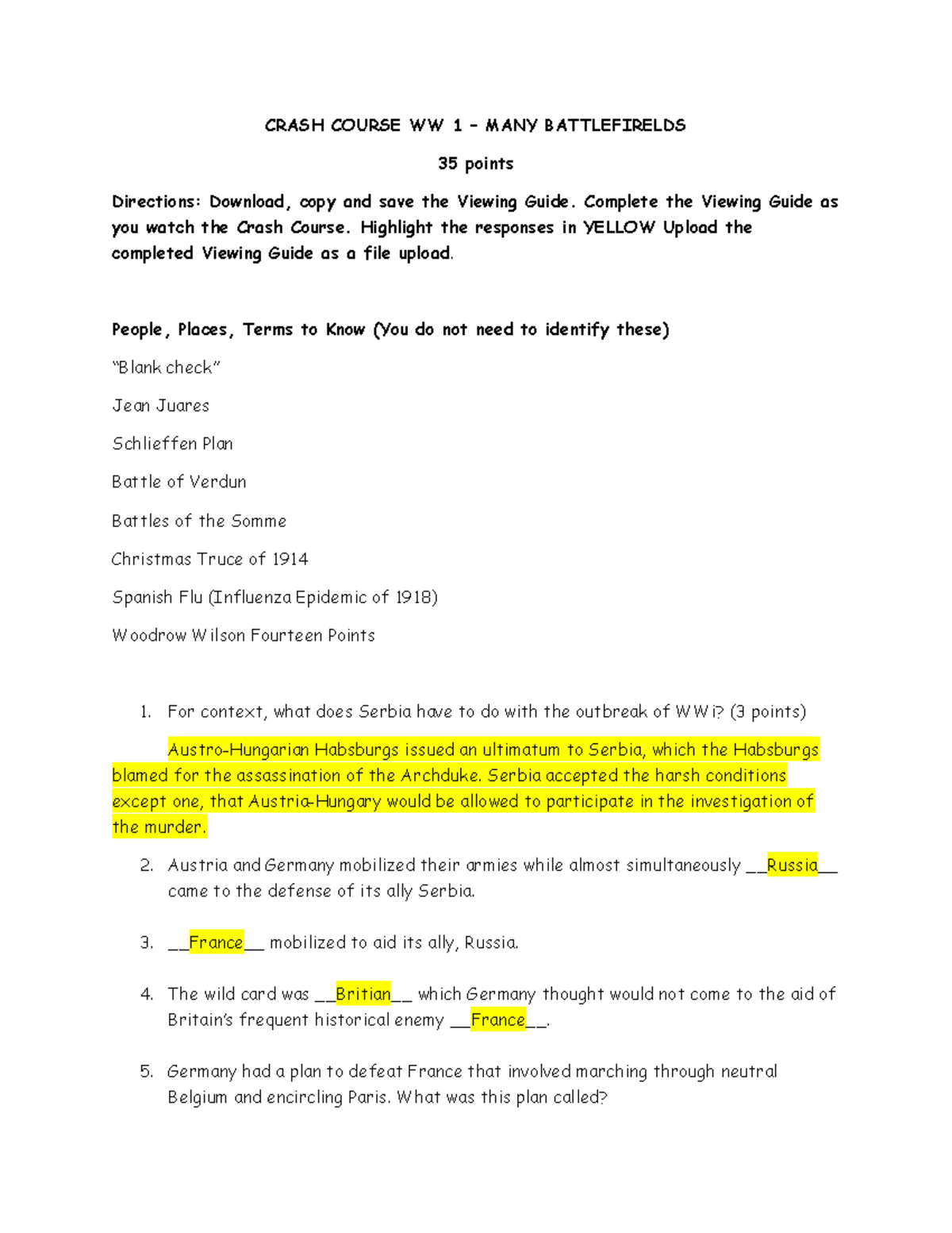 World WAR I- Angelo Lango - CRASH COURSE WW 1 – MANY BATTLEFIRELDS 35 ...