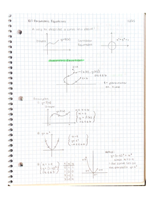 MATH 143 Notes (11 - Calculus III with Morgan Sherman - MATH 143 - Studocu