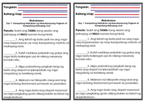 G1 Q1 W2 Language WS - NONE - Pangalan: Baitang/Alap: Language Day 1 ...