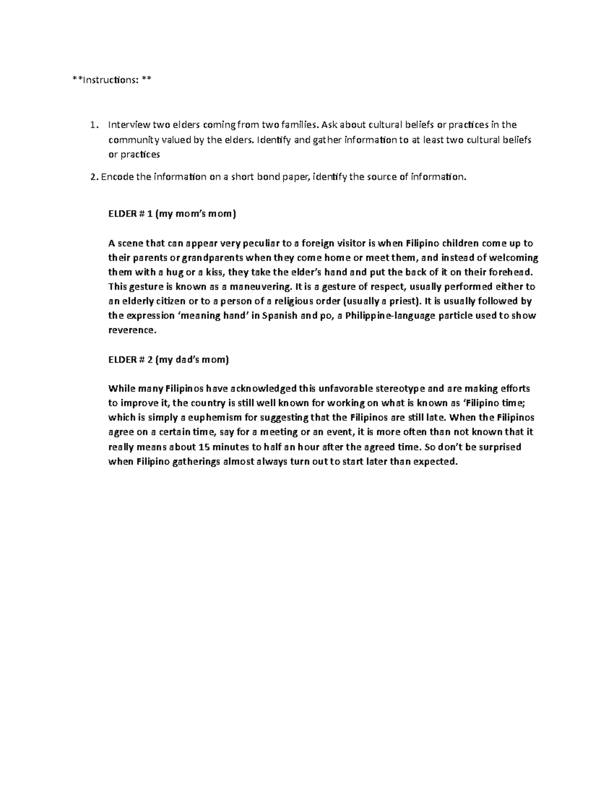 HMI22 Chapter 5 - Answers for the day and I wanted to meet many people ...