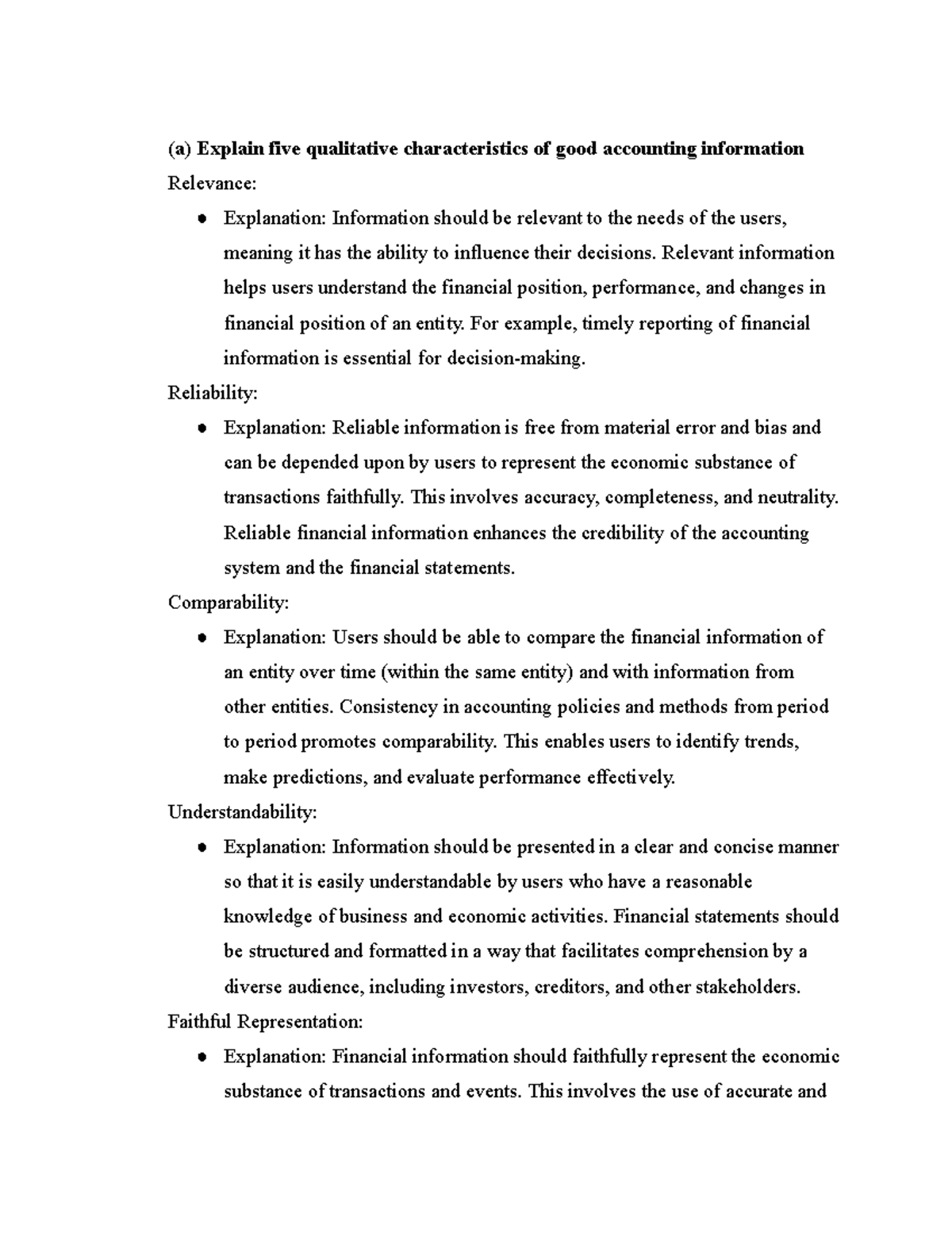 Q1 Notes a Explain Five Qualitative Characteristics Of Good q1-notes-a-explain-five-qualitative-characteristics-of-good