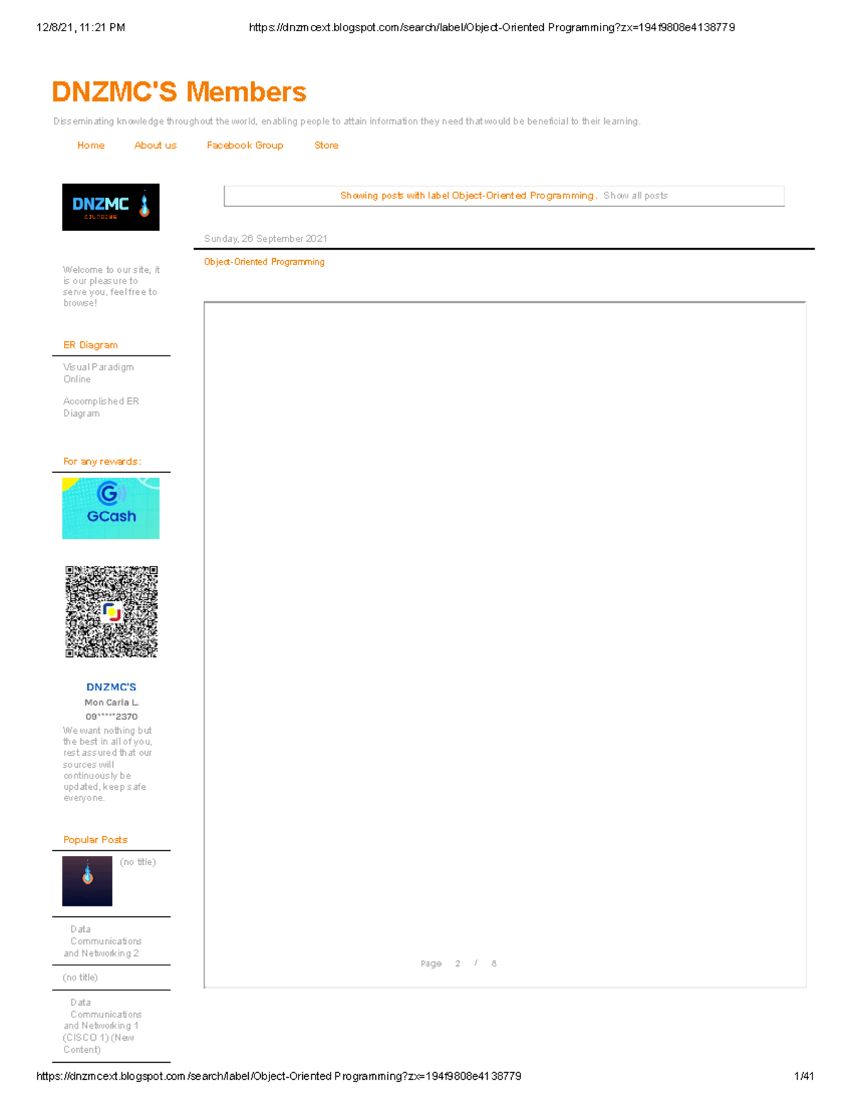 Object Oriented Programming Disseminating Knowledge Throughout The