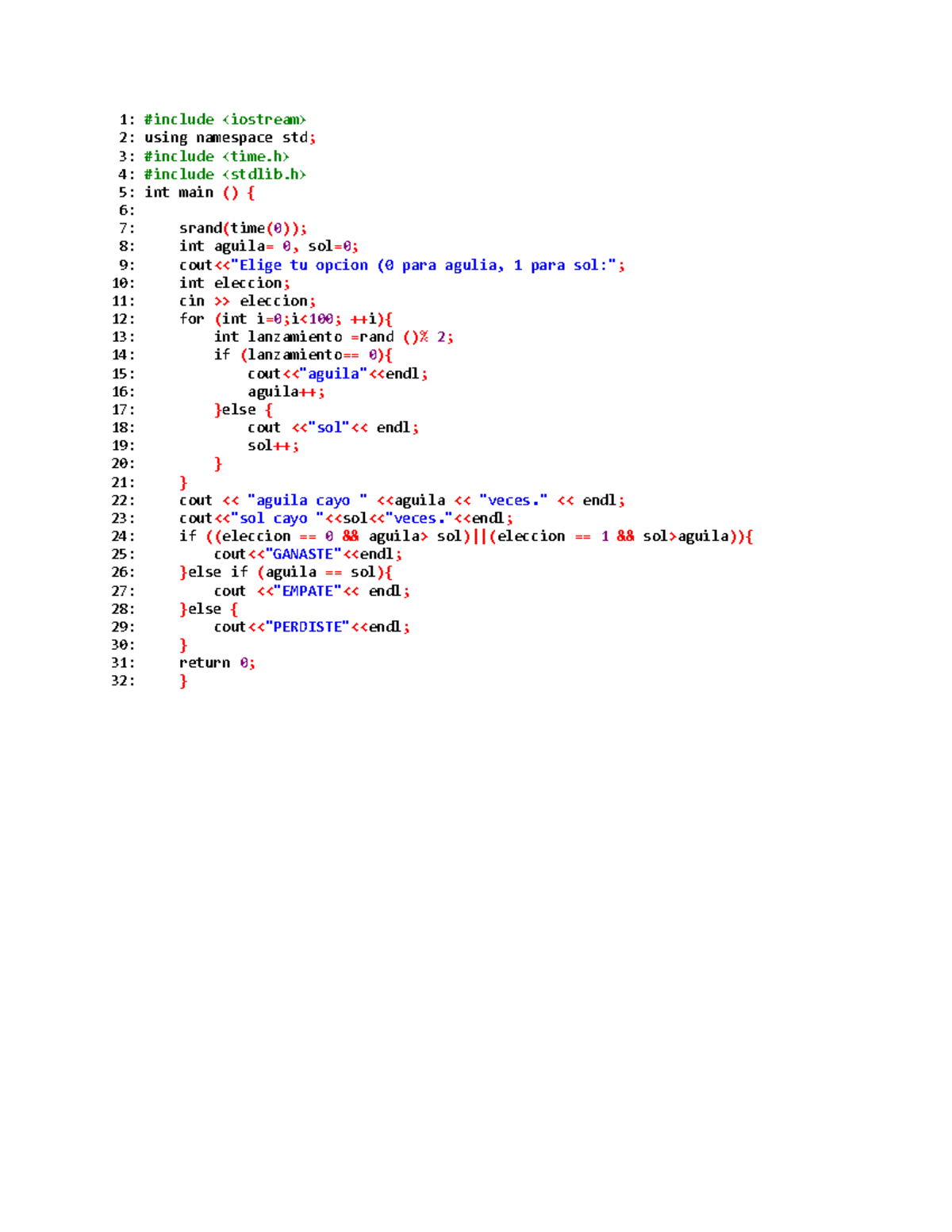 Actividad 2 - 1: #include 2: using namespace std; 3: #include 4: - Studocu