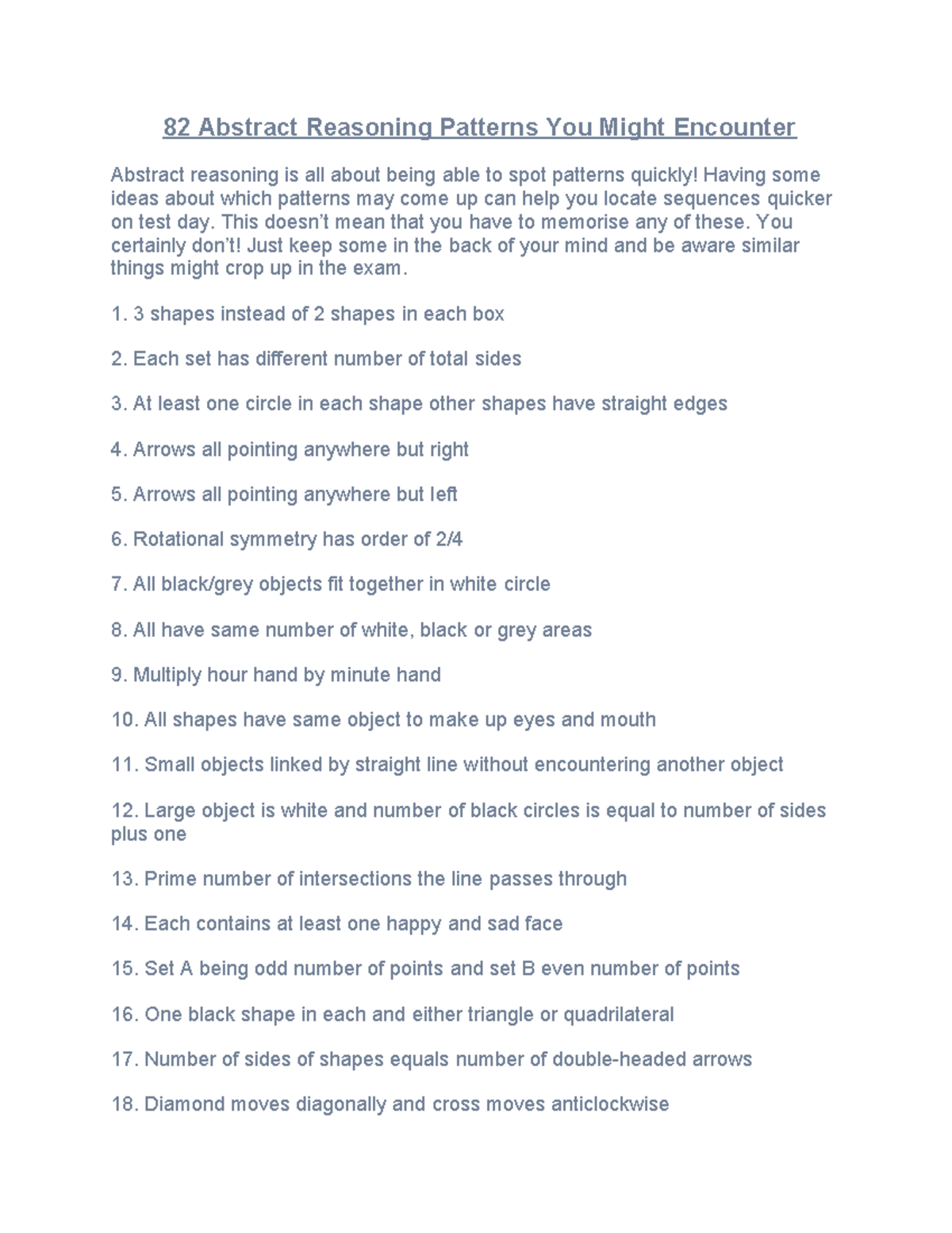 82 Abstract Reasoning Patterns You Might Encounter - 82 Abstract ...