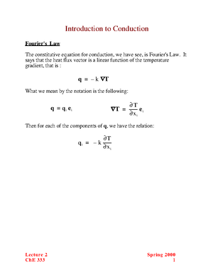 Heat Transfer Lecture Notes 2 - Lecture 2 Spring 2000 Introduction to ...