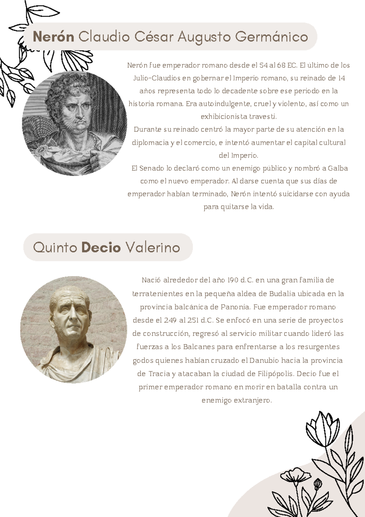 Emperadores más crueles - Nerón Claudio César Augusto Germánico Nerón ...