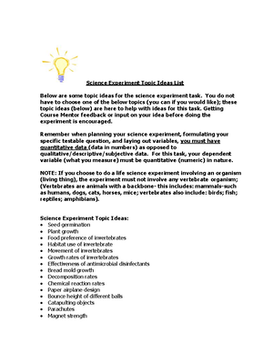 C683-Task 1 Natural Science Lab - Section I: Introduction and ...