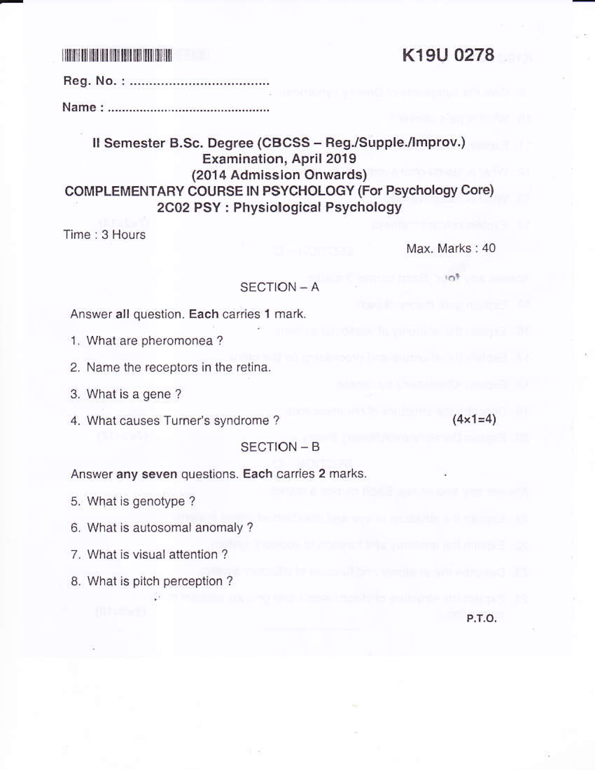 Bsc psychology ii apr2019 physiological psychology - l|[l I TI tfl ...