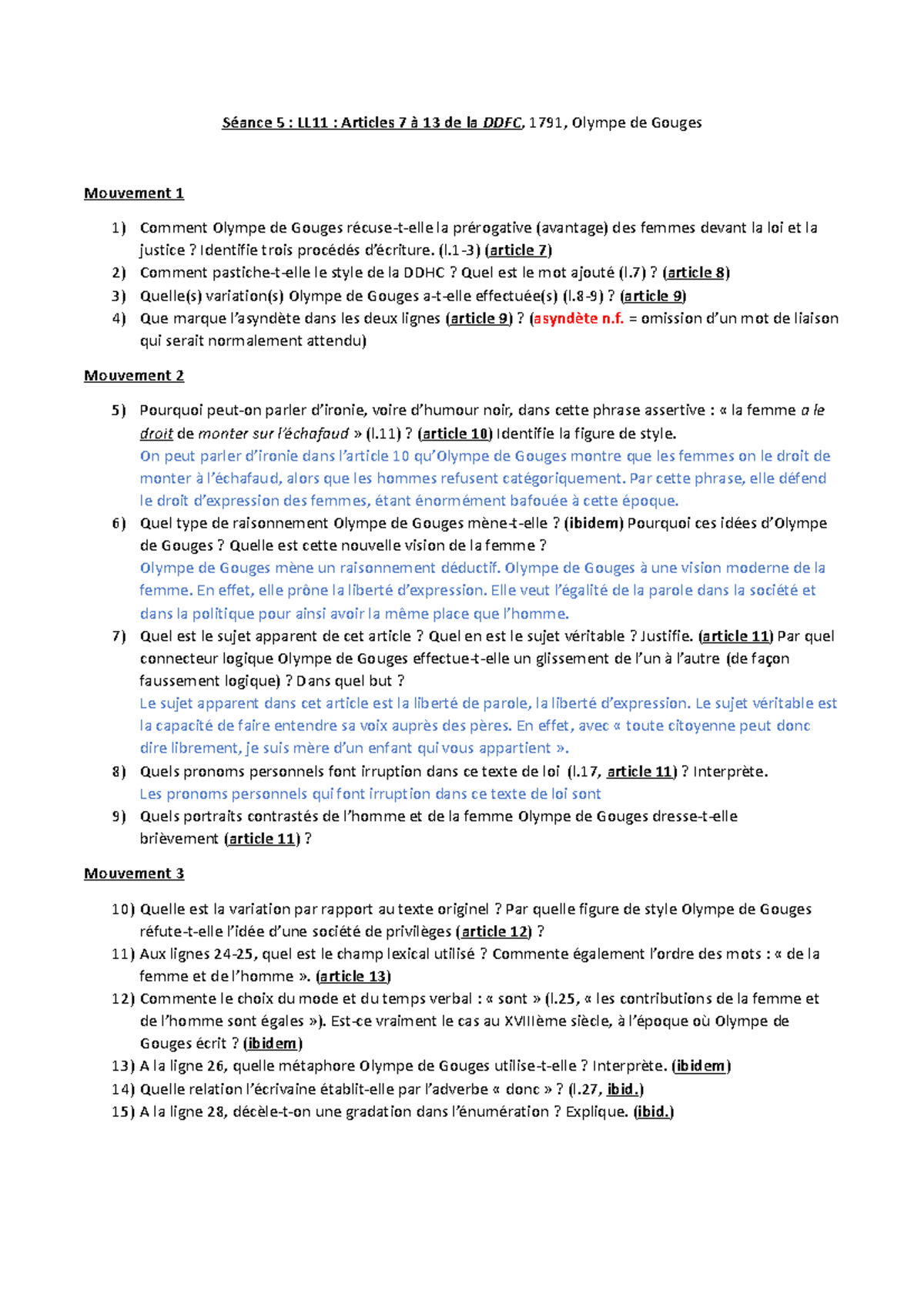 Séance 5 LL11 Articles 7 à 13 DDFC - Séance 5 : LL11 : Articles 7 à 13 ...