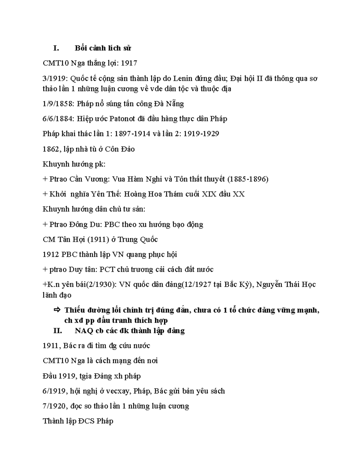 Lịch sử Đảng chương 1 - I. Bối cảnh lích sử CMT10 Nga thắng lợi: 1917 3/1919: Quốc tế cộng sản ...