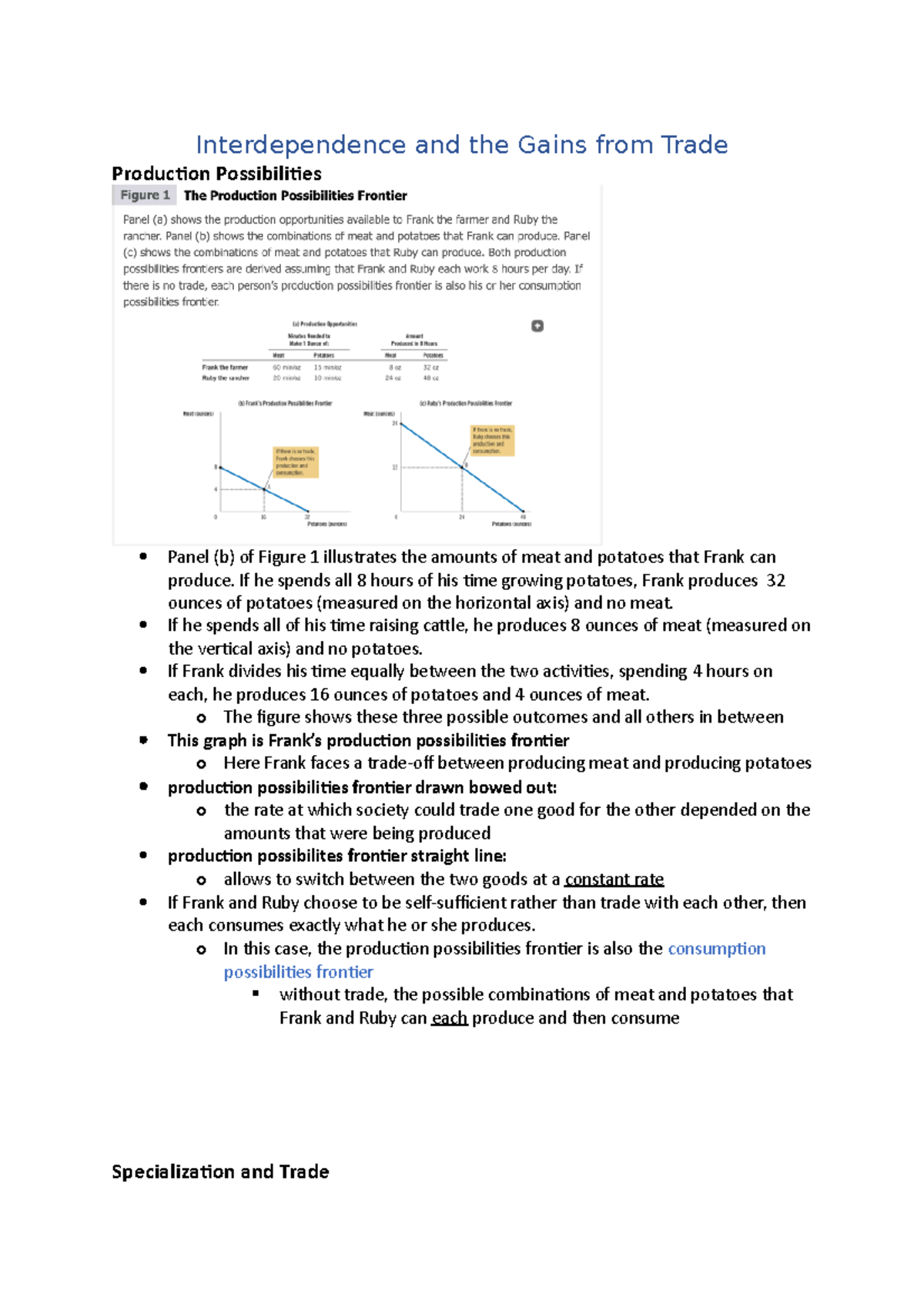 Interdependence and the Gains from Trade - Interdependence and the ...