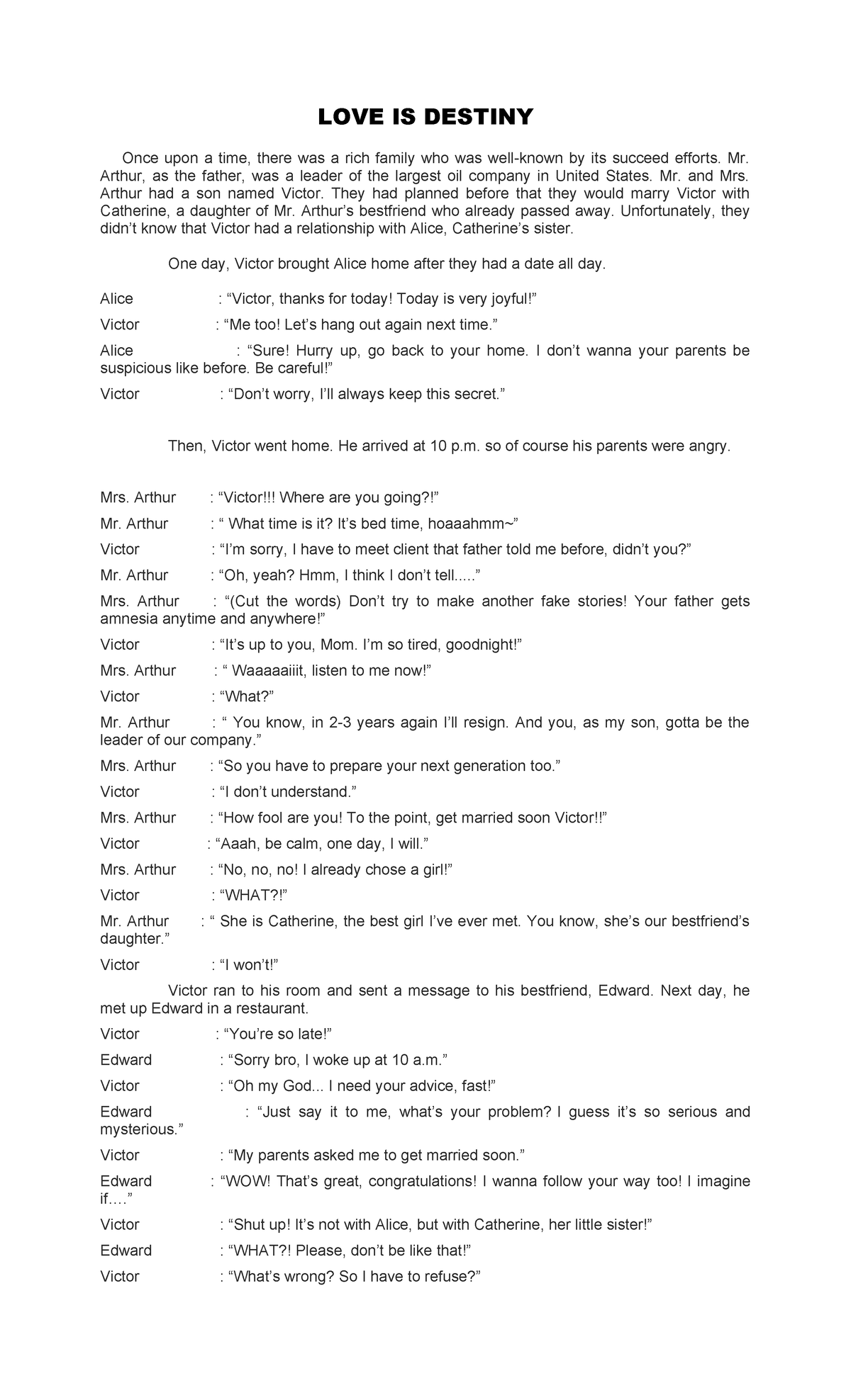 LOVE IS Destiny - LOVE IS DESTINY Once upon a time, there was a rich ...