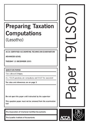 Ftxlso pilot paper - Foundations in Taxation (Lesotho) Pilot Paper ...