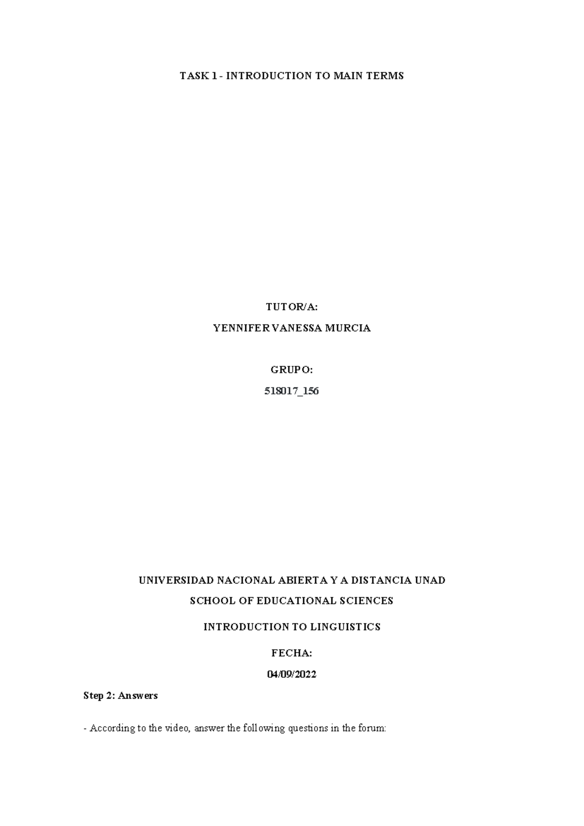 TASK 1 - Introduction TO MAIN Terms - TASK 1 - INTRODUCTION TO MAIN ...