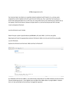 Written assignment wireshark - History of cameroon - Step II Step III ...
