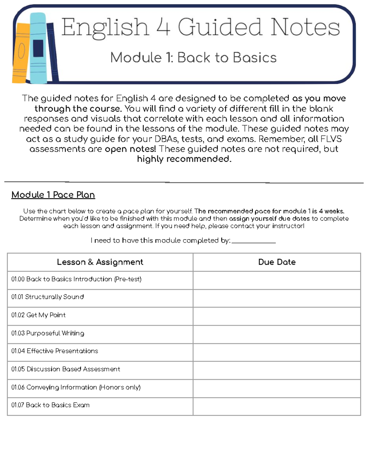 Copy of Modules 1-6 Guided Notes V25 - The guided notes for English 4 ...