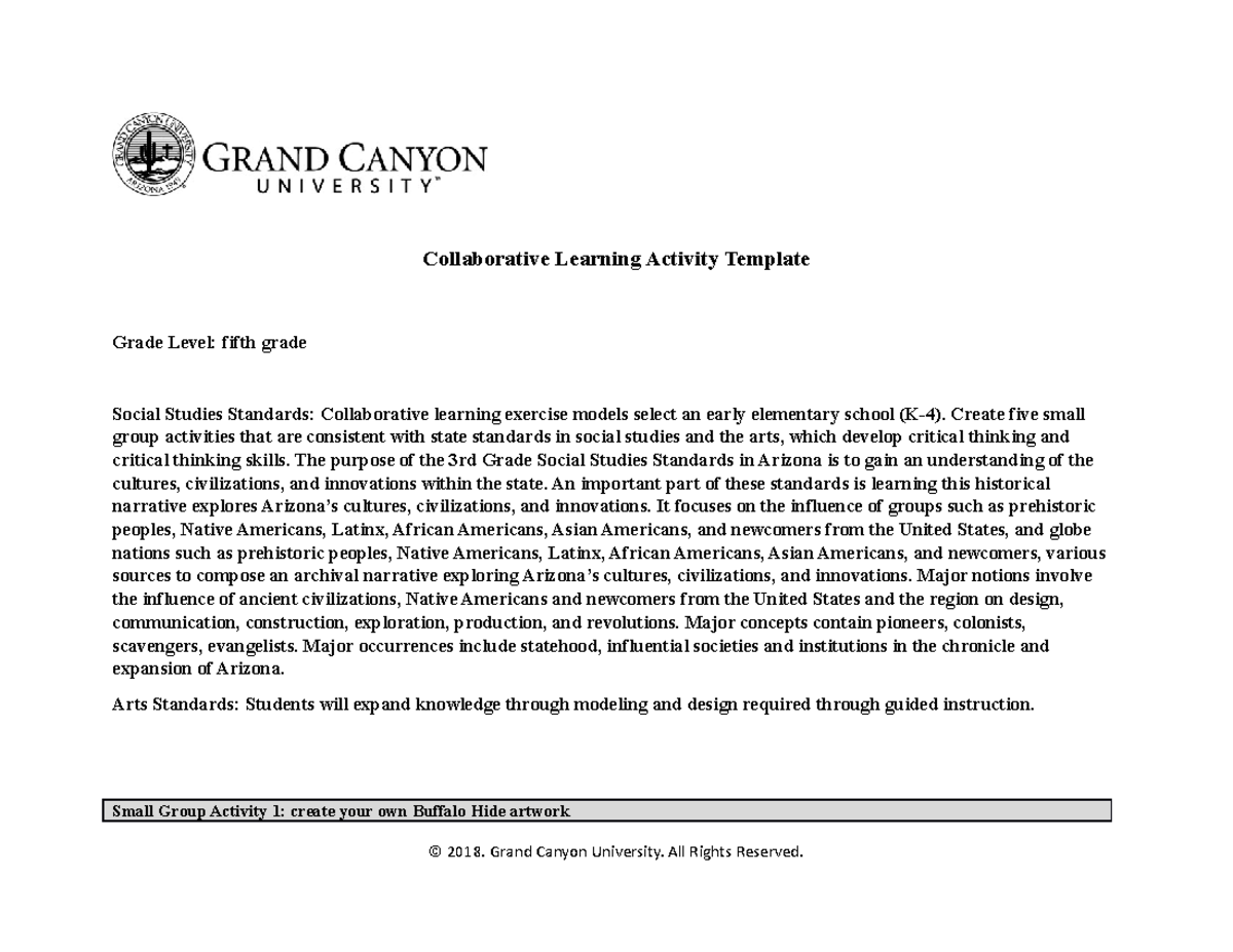 Activity collaboration (1) - Collaborative Learning Activity Template ...