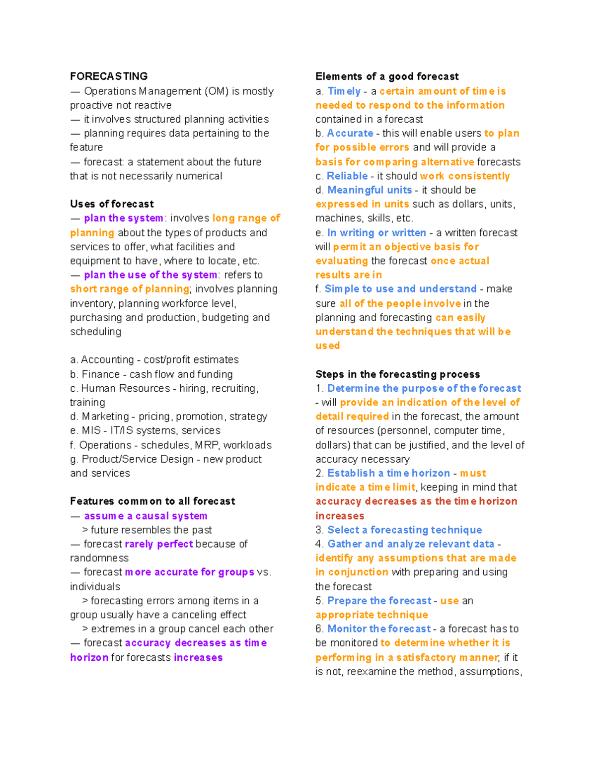 [Notes] Forecasting - Description is required. - FORECASTING ...