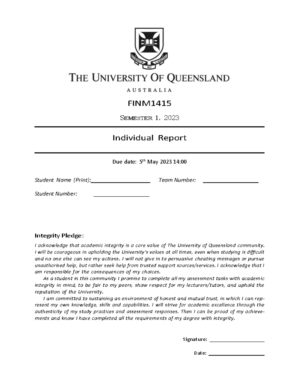 Coversheet S1 2023 - .f3regbrfb - FINM SEMEsT ER 1 , 2023 Individual ...
