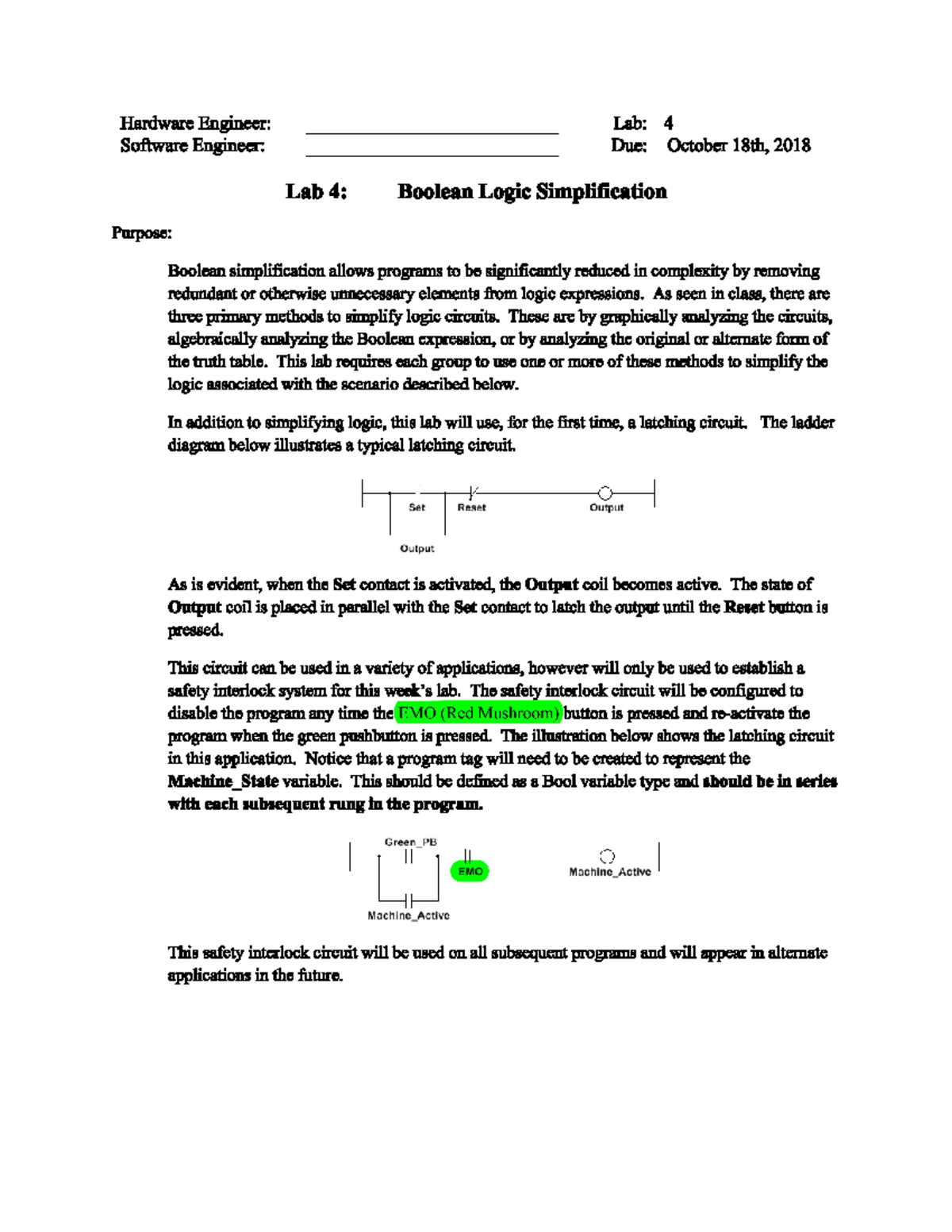 PLC Lab4 - Lab4 worksheet - ETSC 241 - Studocu