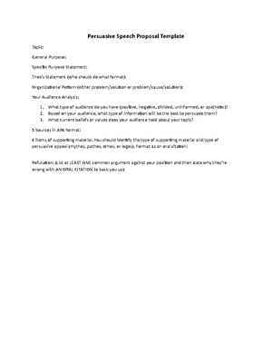 Informative Outline Template - Informative Speech Preparation Outline ...
