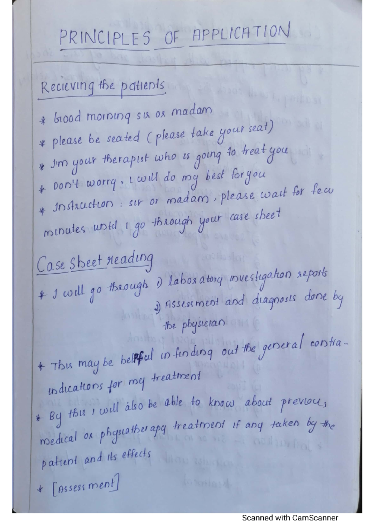 Basic Principles Of Application - Physiotherapy - Studocu