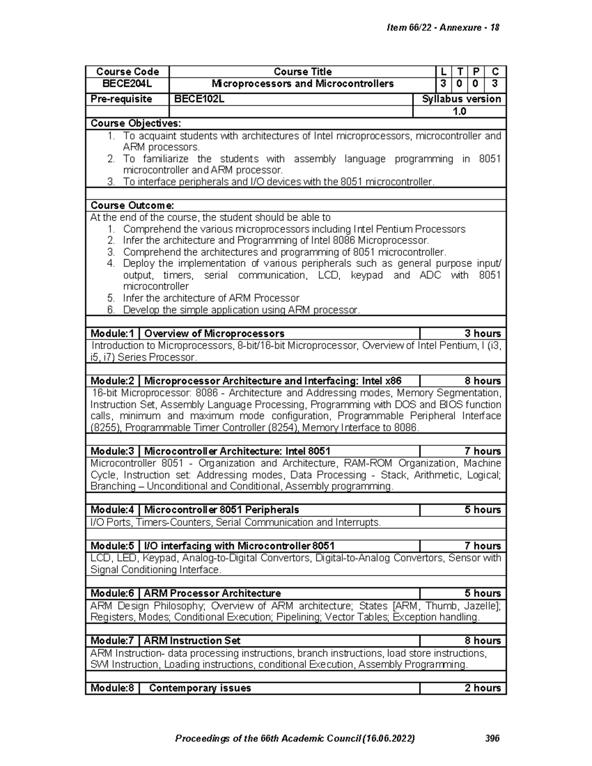 Microprocessor syllabus - Course Code Course Title L T P C BECE204L Microprocessors and - Studocu