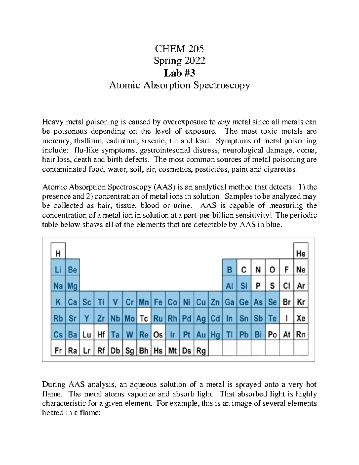 Forensics Chem 205 Lab 3 Poison Handout - CHEM 205 Spring 2022 Lab ...