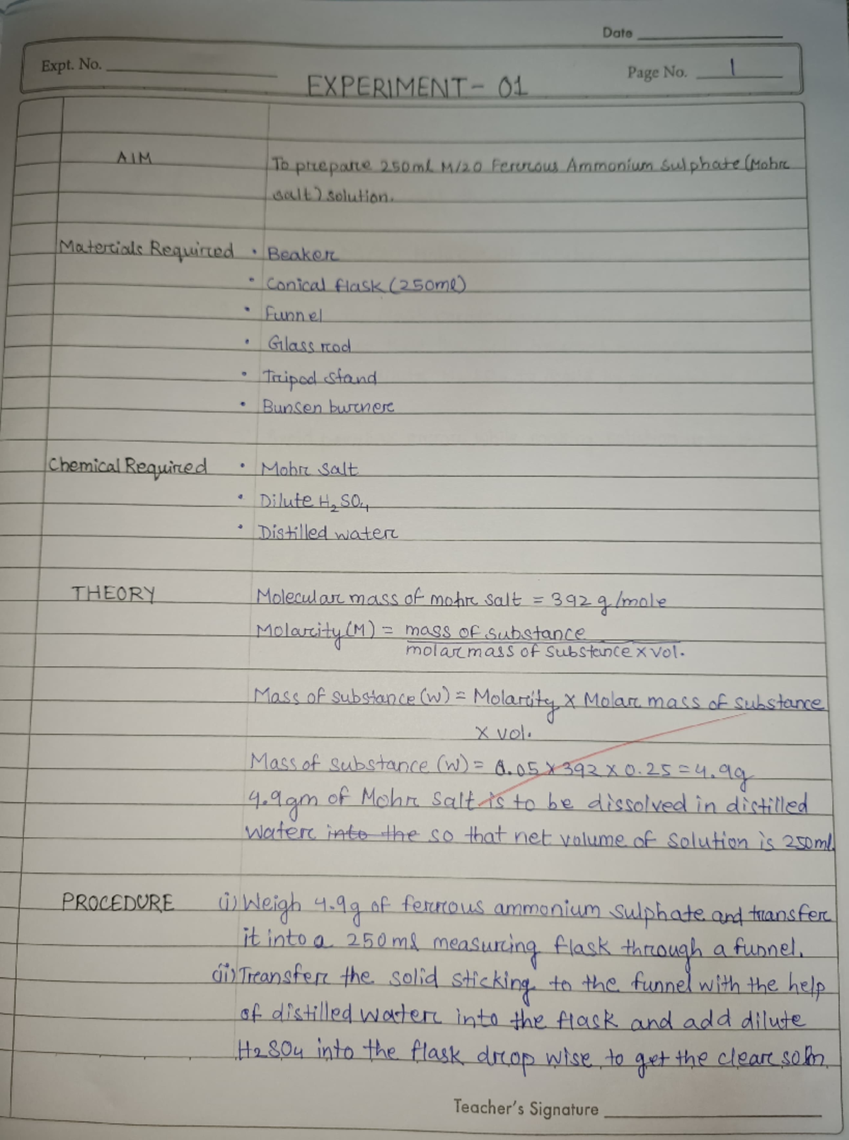 Bio practical class 12 - Expt. No. AIM chemical Reauined Materials ...