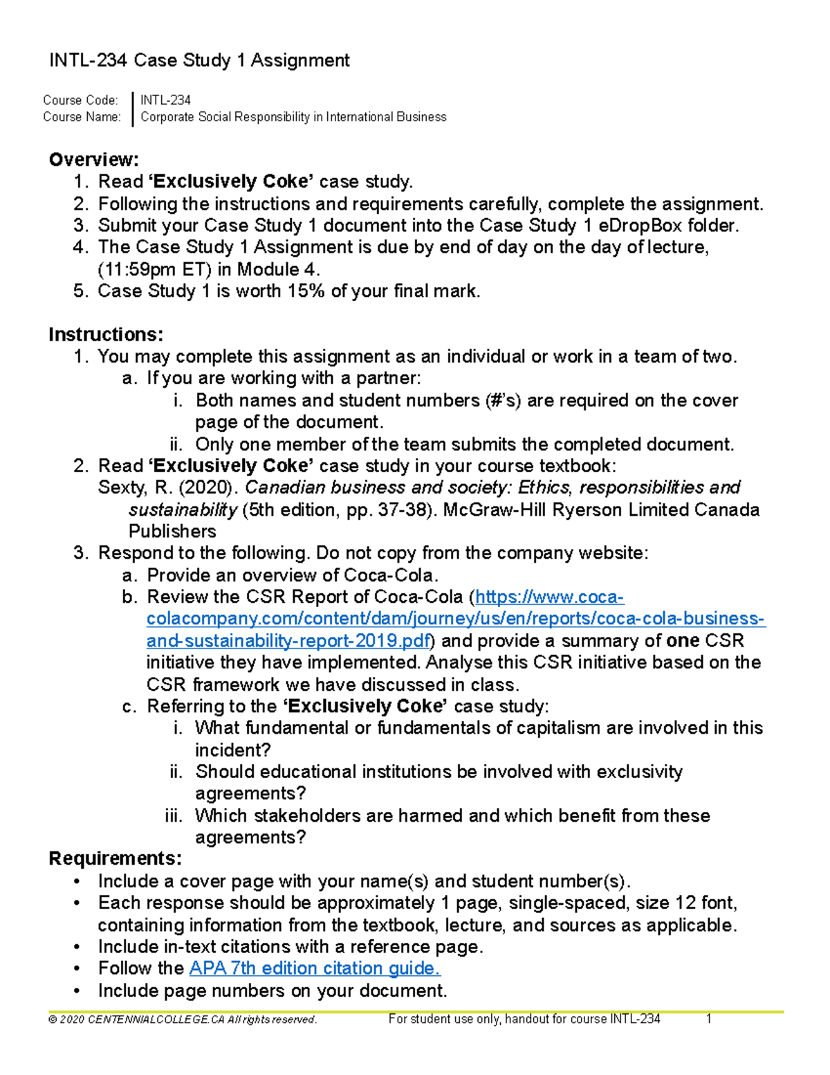 INTL-234 Case Study 1 Assignment - INTL-234 Case Study 1 Assignment ...