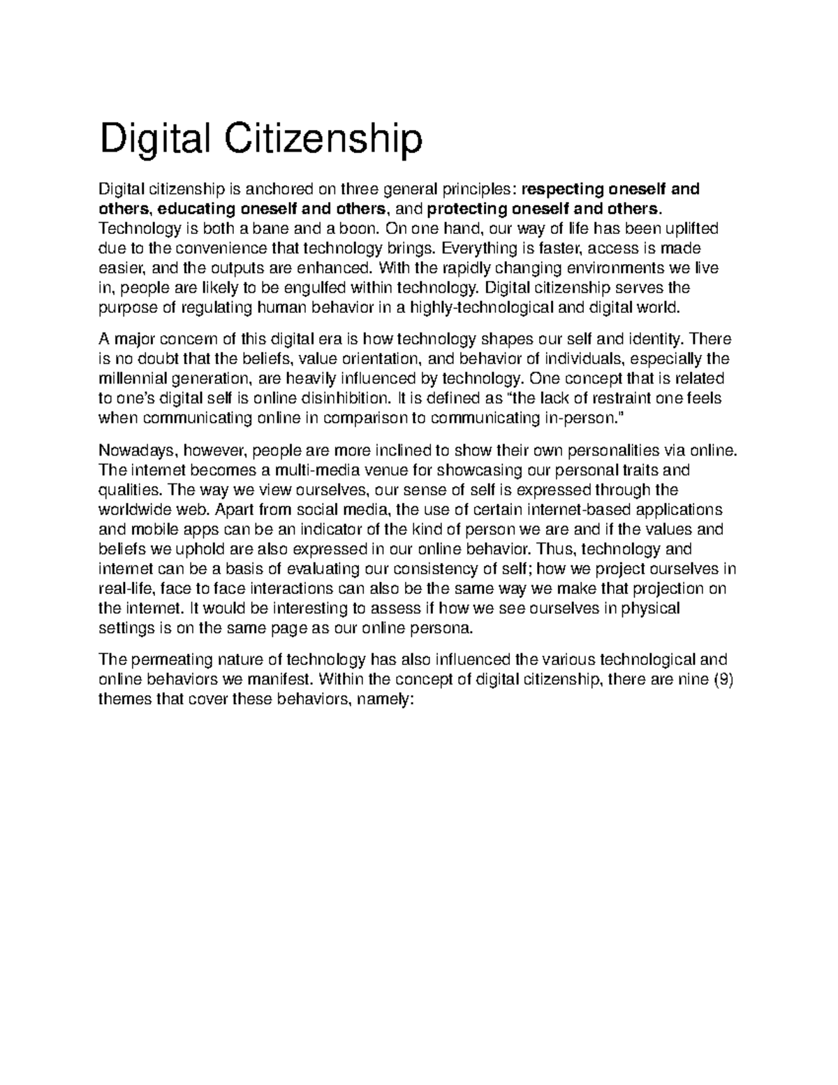 Digital Citizenship - Lecture notes 10 - Digital Citizenshi p Digital ...