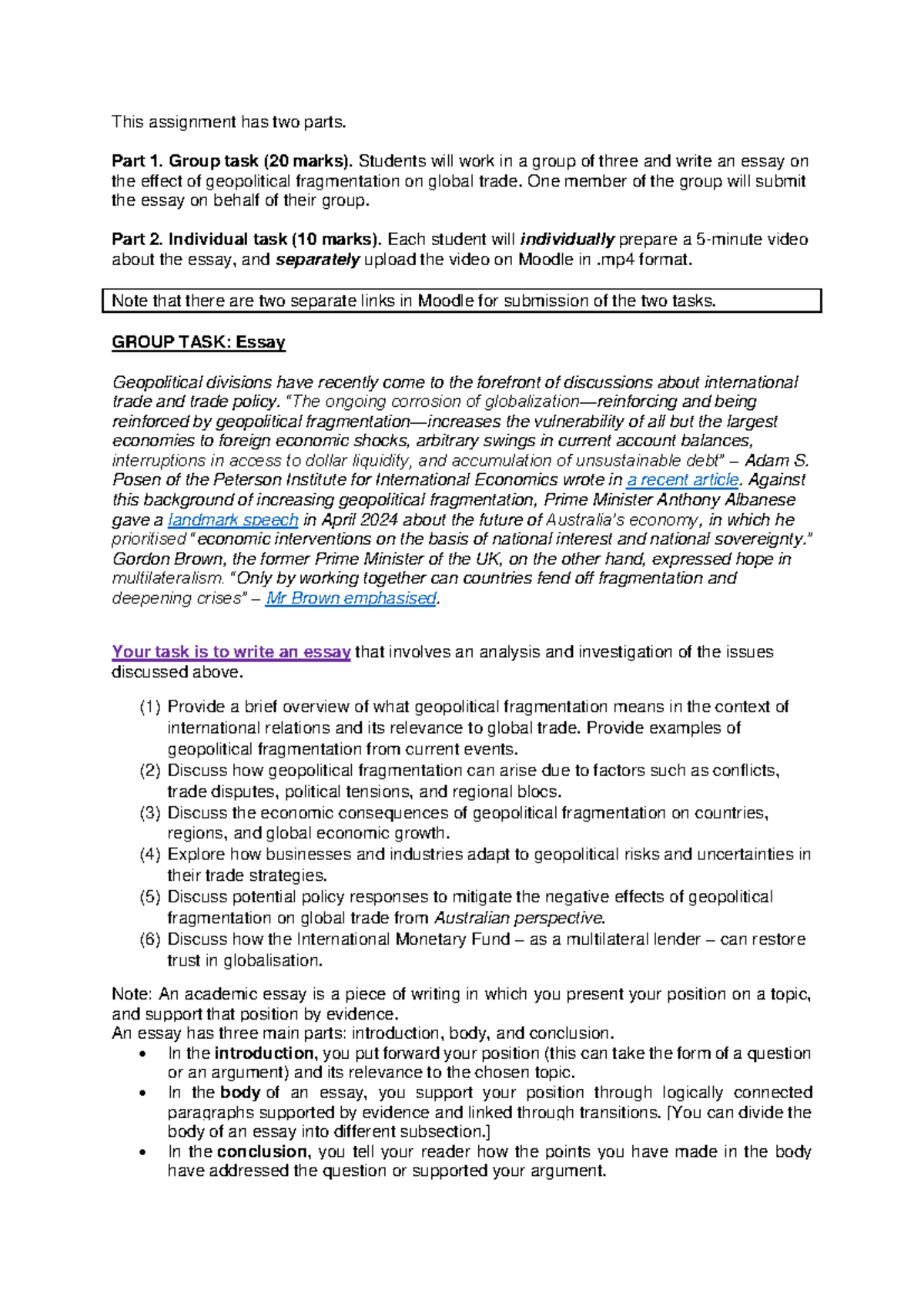 Assignment 2 Semester 2 2024 - This assignment has two parts. Part 1 ...