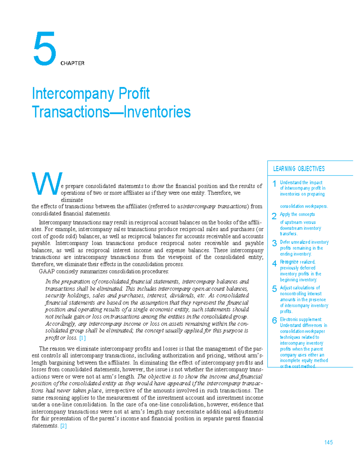 5 Chapter - eme kineme - 5 CHAPTER Intercompany Profit T ransactions—Inventories e prepare - Studocu