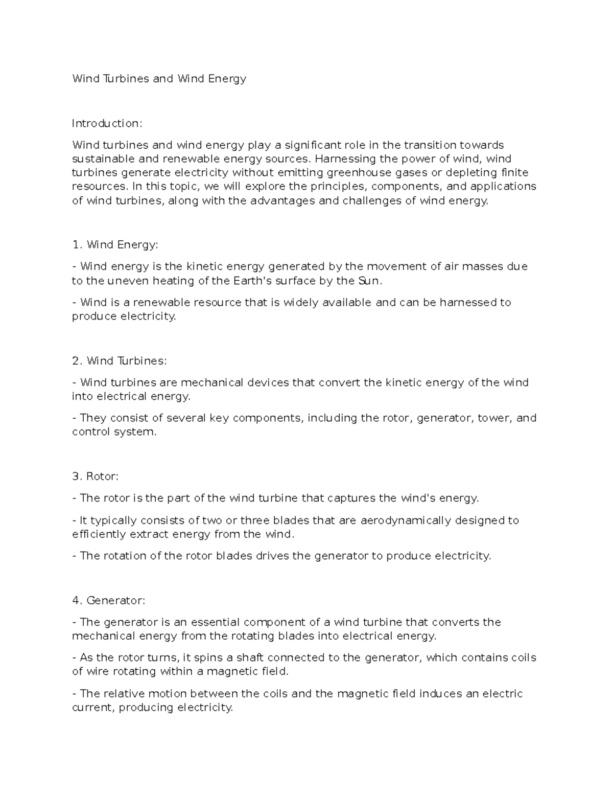 Wind Turbines and Wind Energy - Wind Turbines and Wind Energy ...