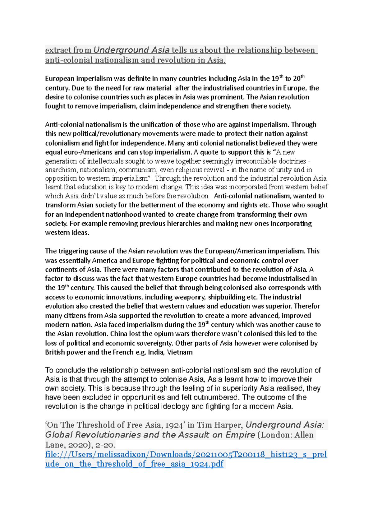 Asia rev - about the asian revolution and the impacts it made to asia ...