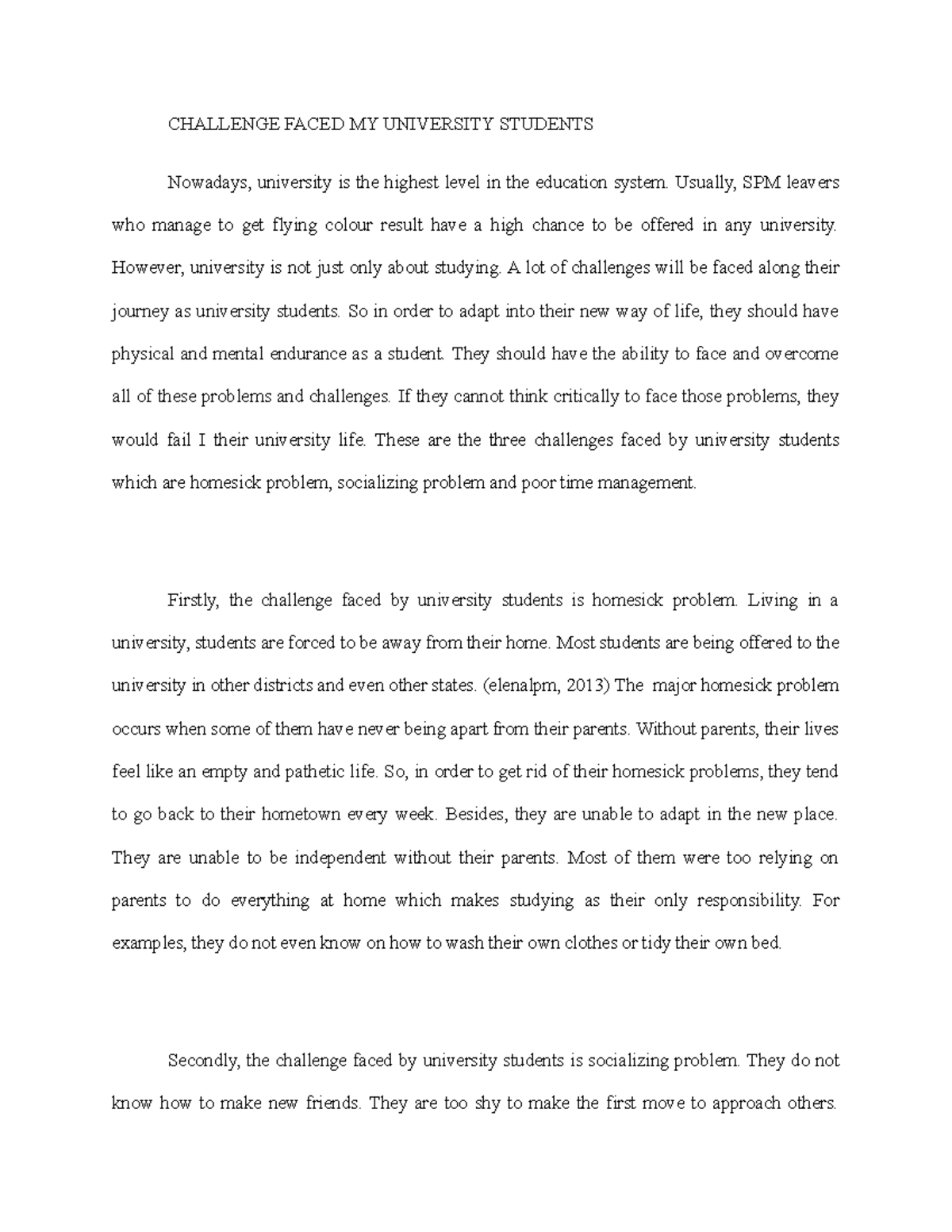 Challenges faces by students - CHALLENGE FACED MY UNIVERSITY STUDENTS ...