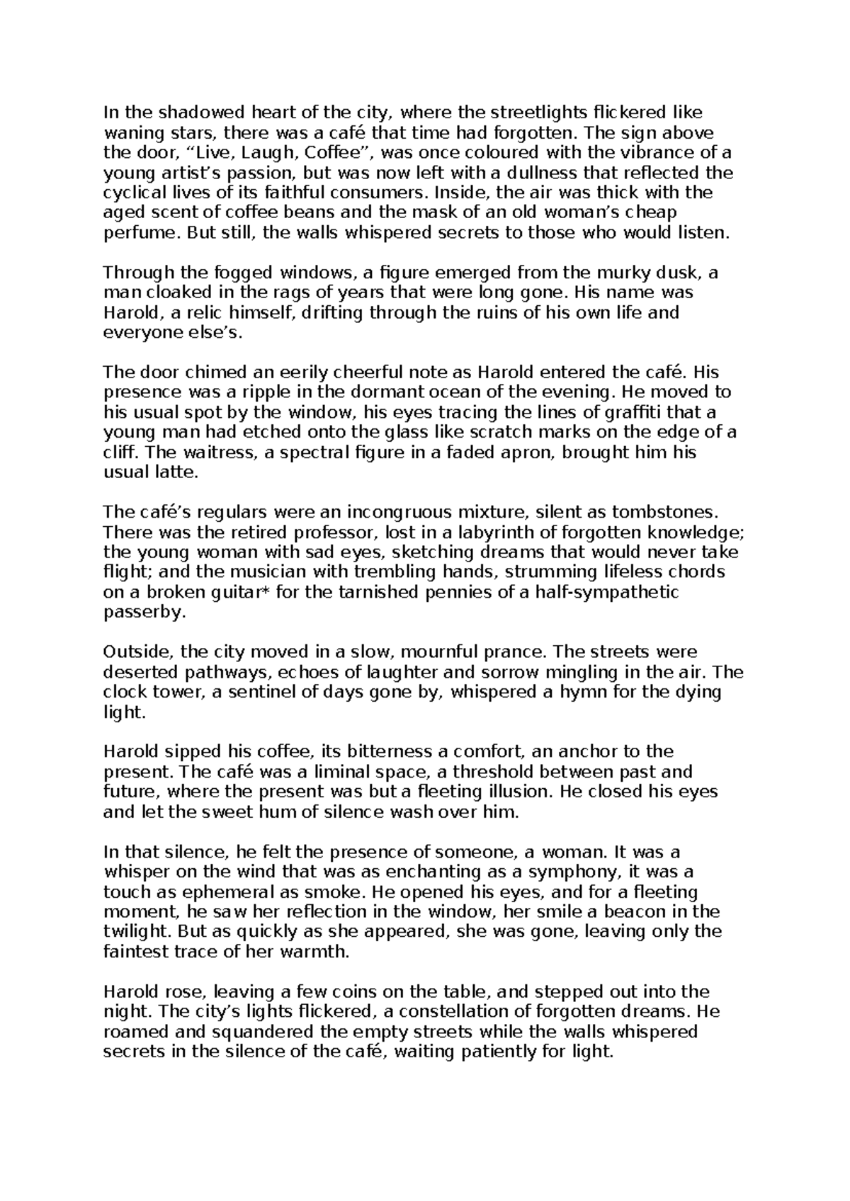 Eliot creative piece - for a stupid english assignment - In the ...