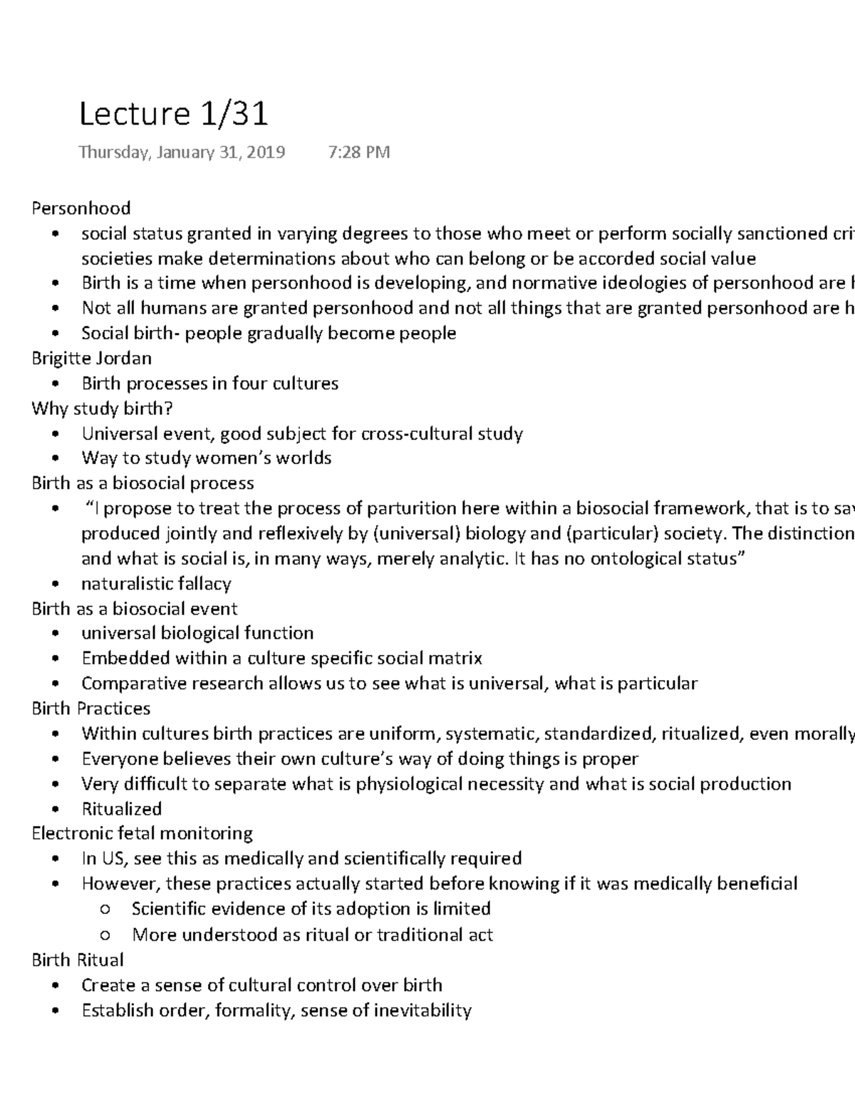 Lecture on personhood - Warning: TT: undefined function: 32 Personhood social status granted in ...