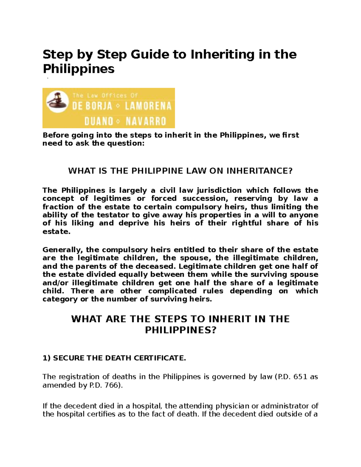 Steps in Filing a Petition for Intestate Partition - Step by Step Guide ...