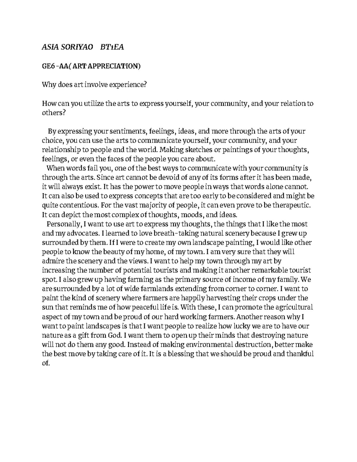 Untitled document - essay 600 - ASIA SORIYAO BT1EA GE6-AA ( ART ...