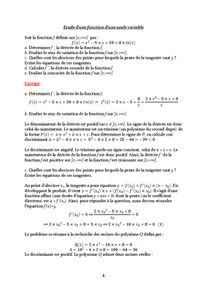Fiche 6 primitives s1 - Tableau des Primitives : Fonctions usuelles ...